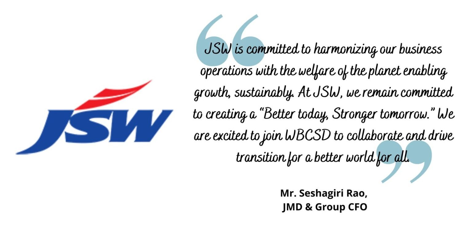 JSW Group joins the World Business Council for Sustainable Development ...